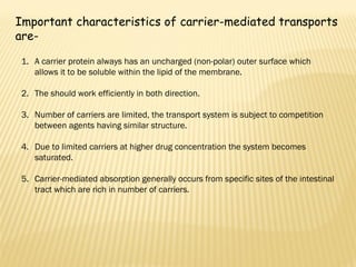 Different types of Drug Transporters in body By Anubhav Singh M.pharm ...