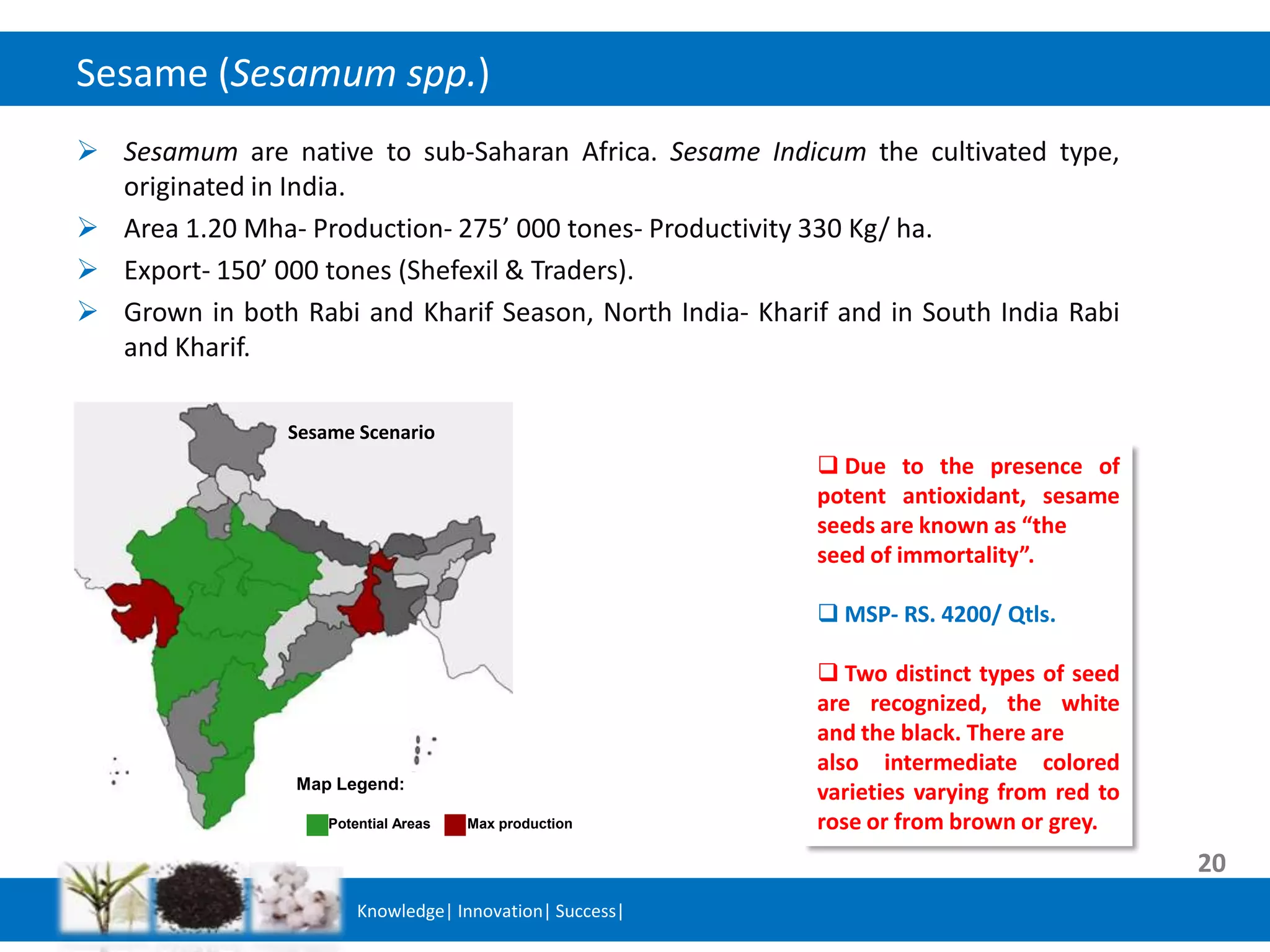 Anubhaw sugarcane sesame cotton | PPTX