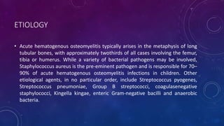 Hematogenous Osteomyelitis | PPTX