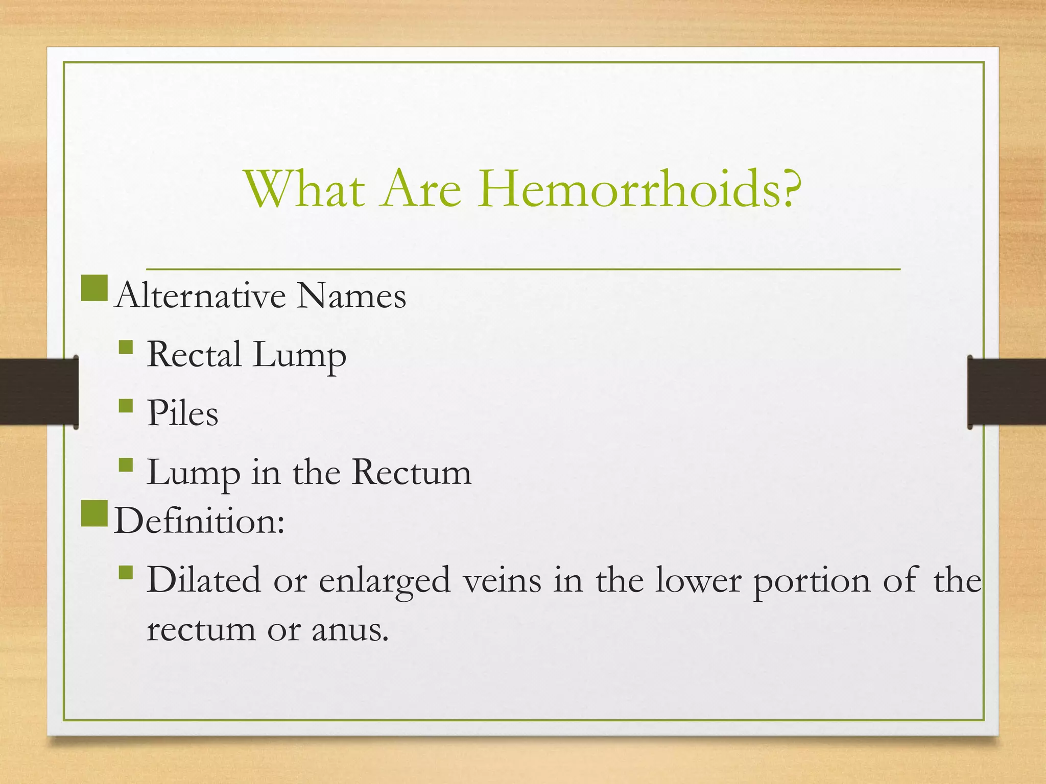 hemorrhoids | PPT