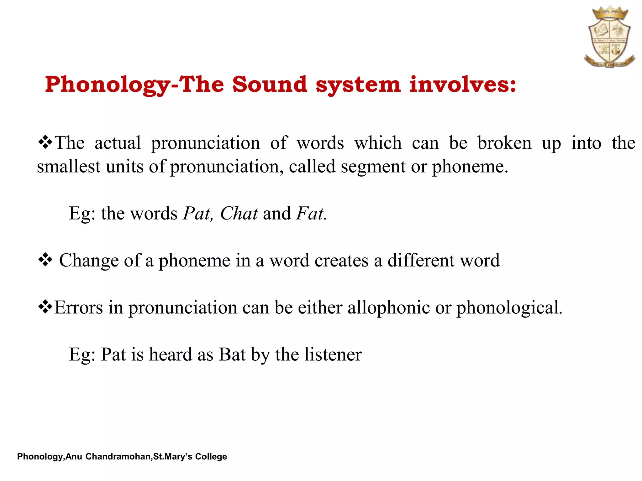 Phonology In English | PPTX