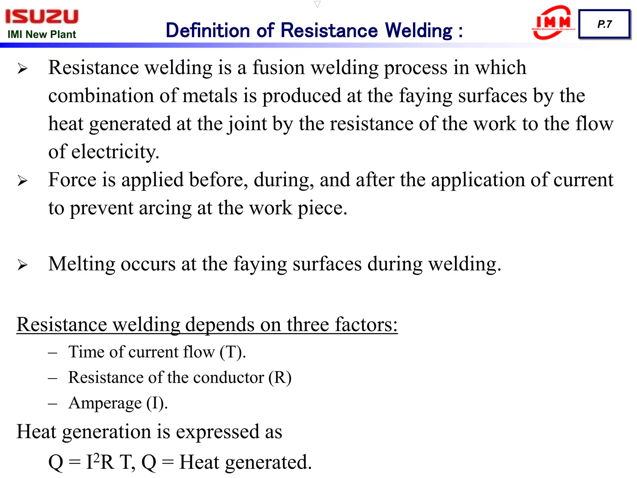 Anudeep isuzu resistance spot welding report | PPTX