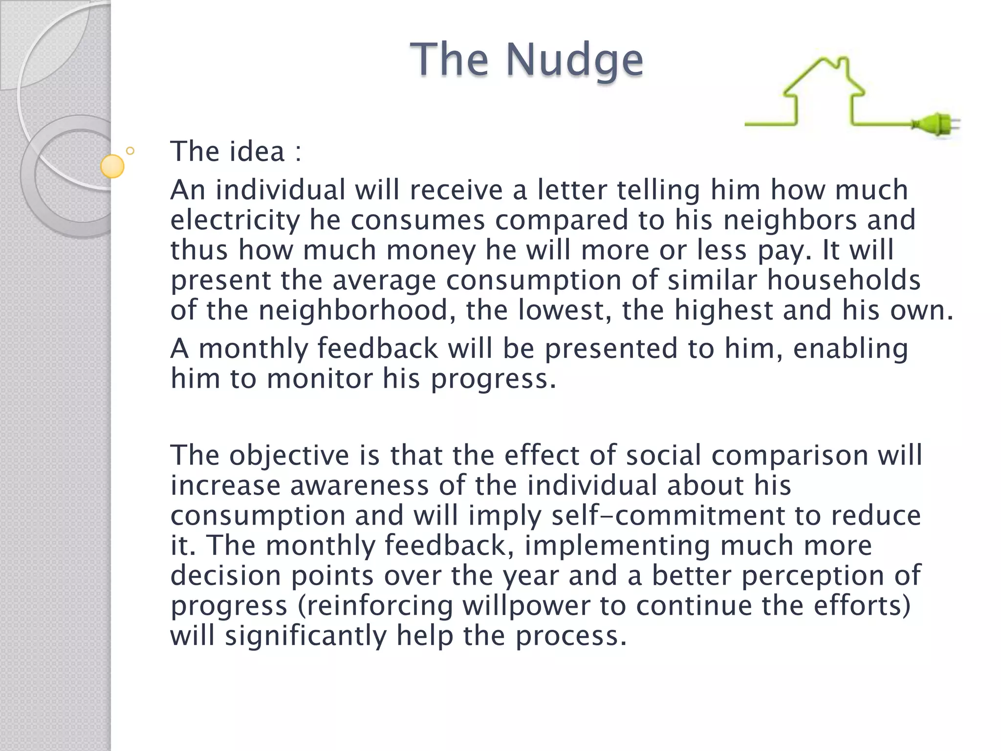 A nudge to reduce electricity consumption | PPTX