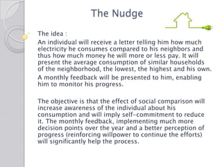 A nudge to reduce electricity consumption | PPTX