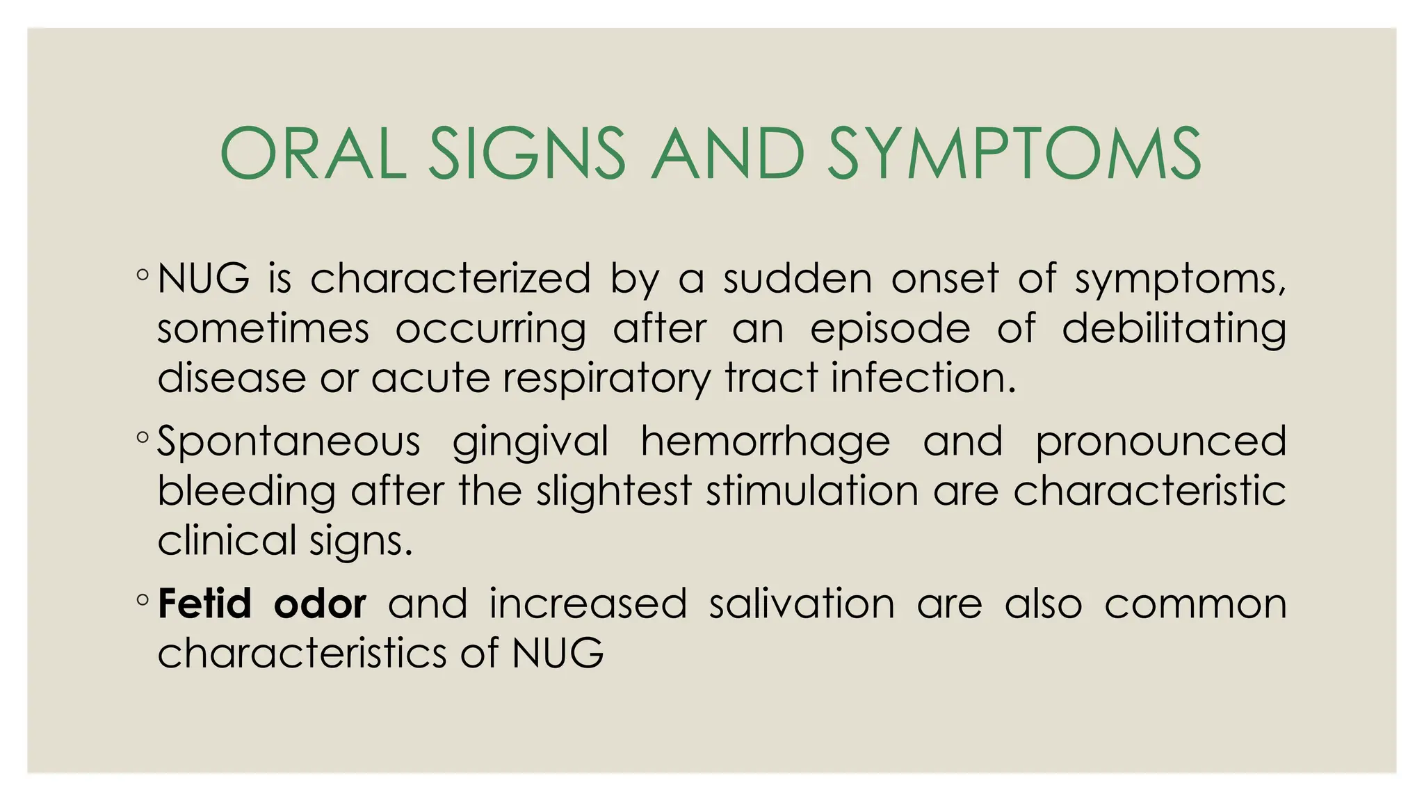 Acute necrotizing ulcerative gingivitis. | PPTX