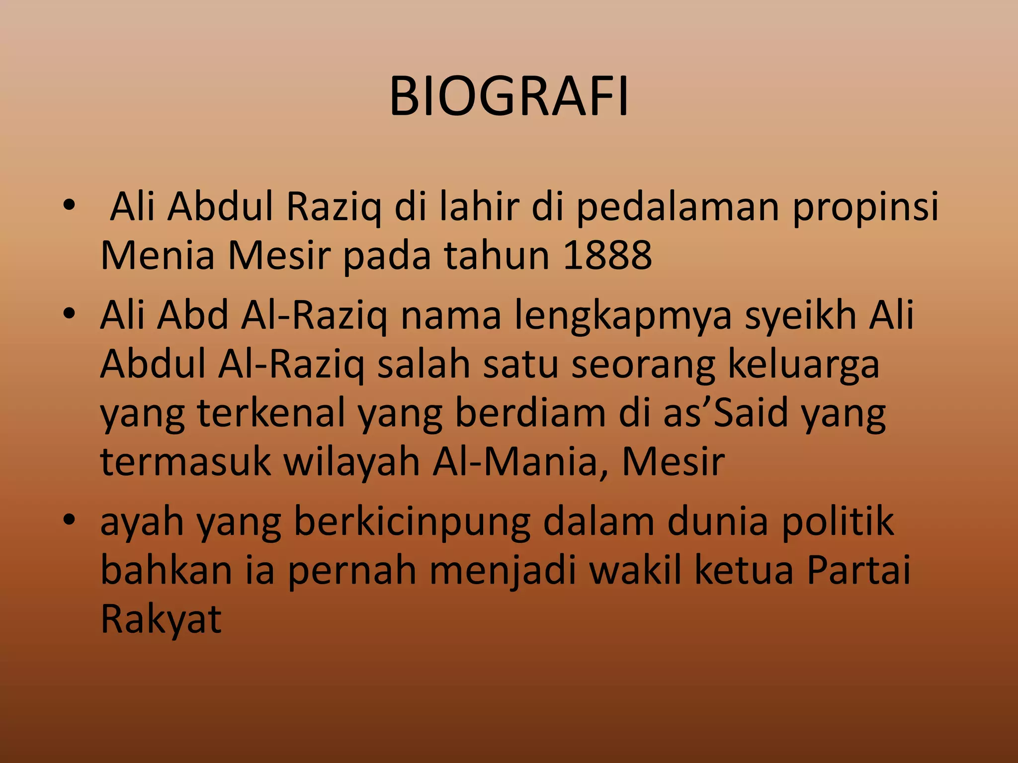 Anugerah ali abdul raziq | PPT