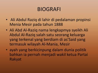 Anugerah ali abdul raziq | PPT
