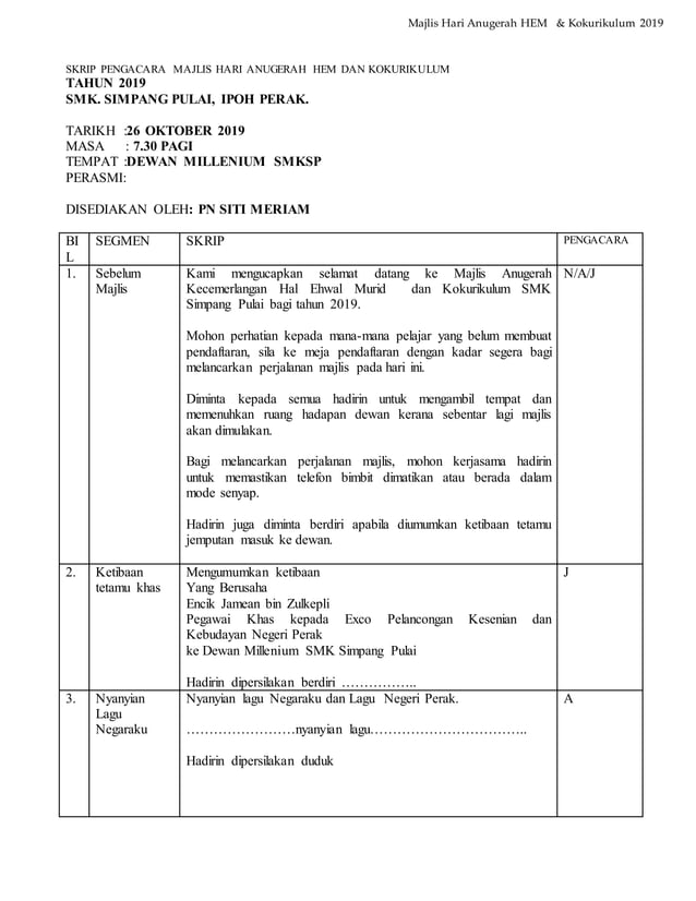 Anugerah hem dan kokurikulum 2019 real | DOCX
