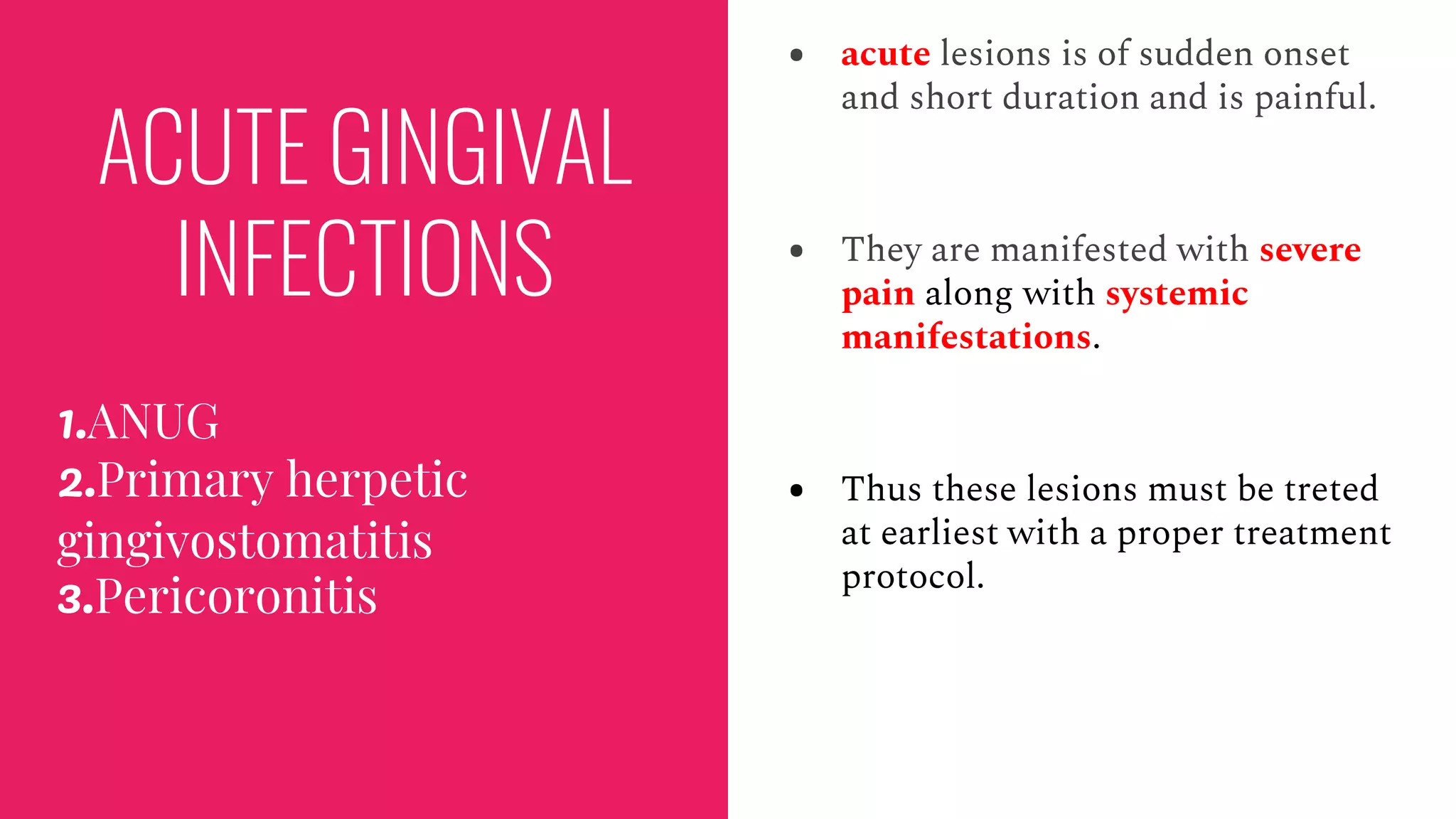 Acute gingival infections PERIO ppt | PPTX