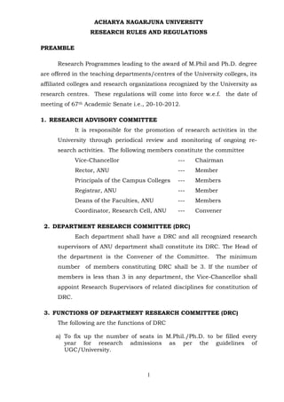 Anu guidelines | PDF
