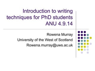 Anu helping students write | PPT