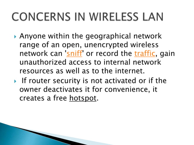 Wireless LAN security | PPT