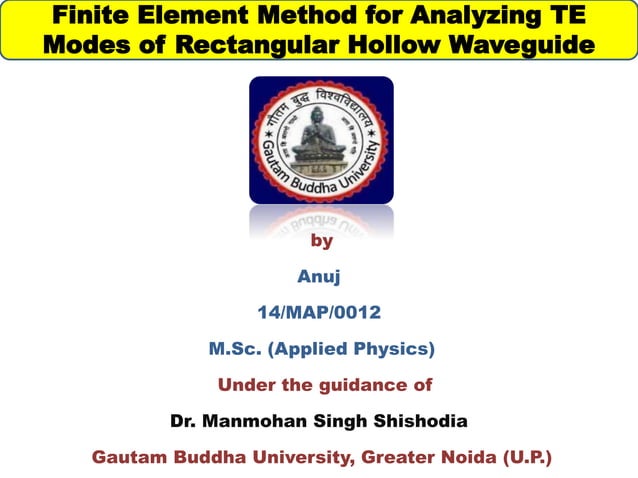 Finite Element Method For Waveguide Ppt