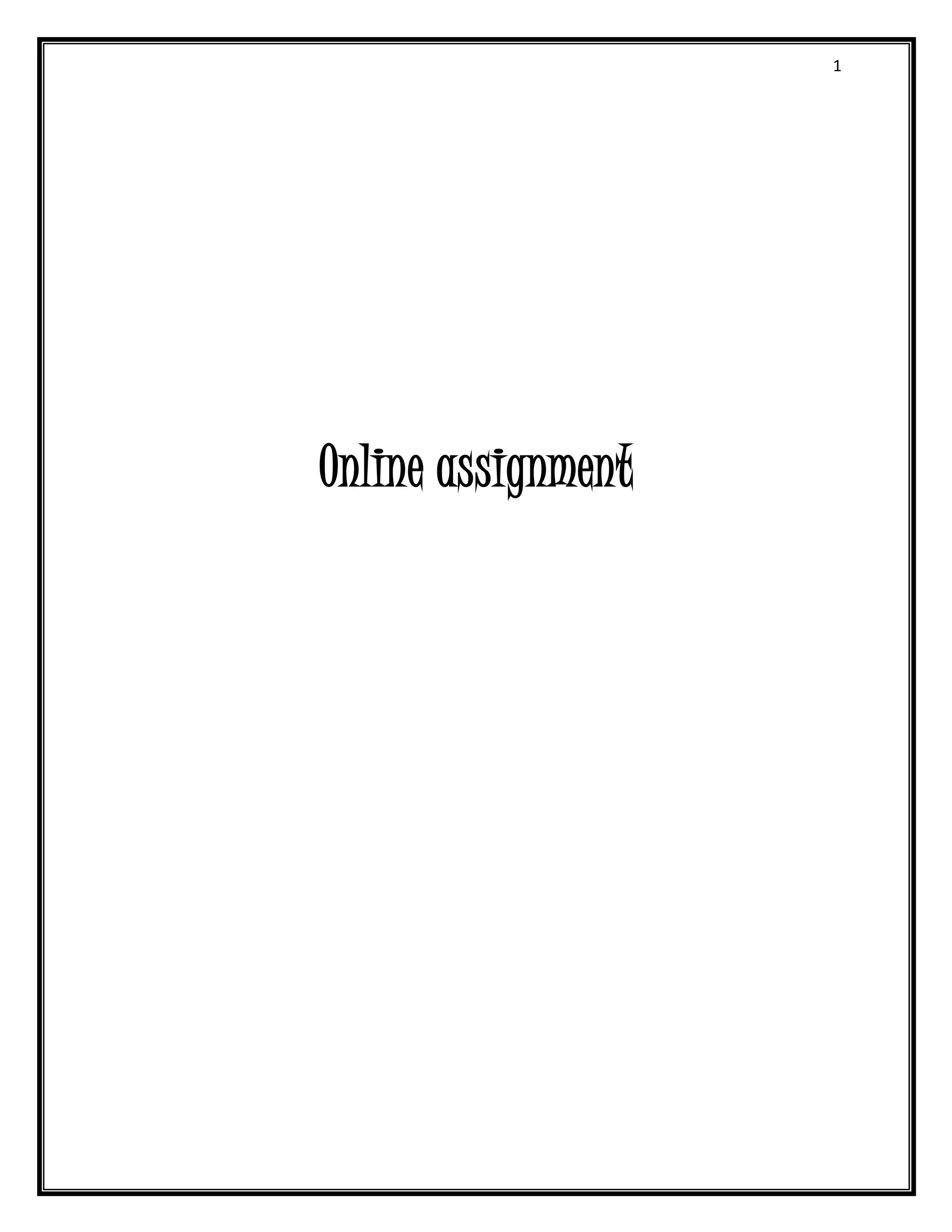 online assignmnt | PDF