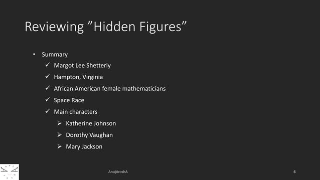 Book Review (Hidden Figures) | PPT
