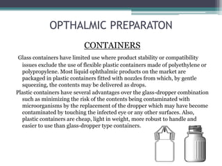 OPTHALMIC PREPARATION | PPTX