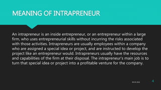 entrepreneur vs intrapreneur | PPTX
