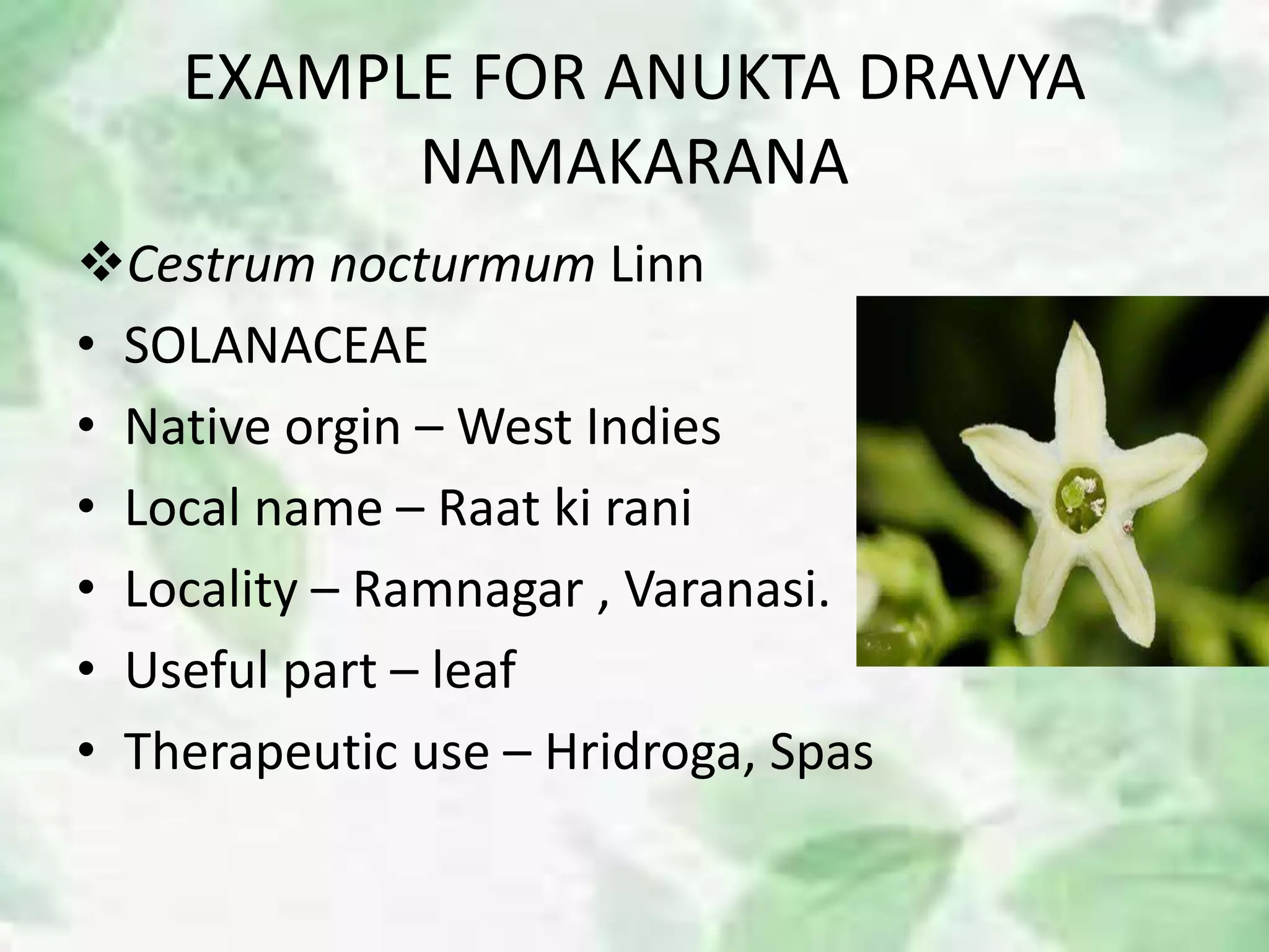anukta dravya with respect to namarupa | PPTX