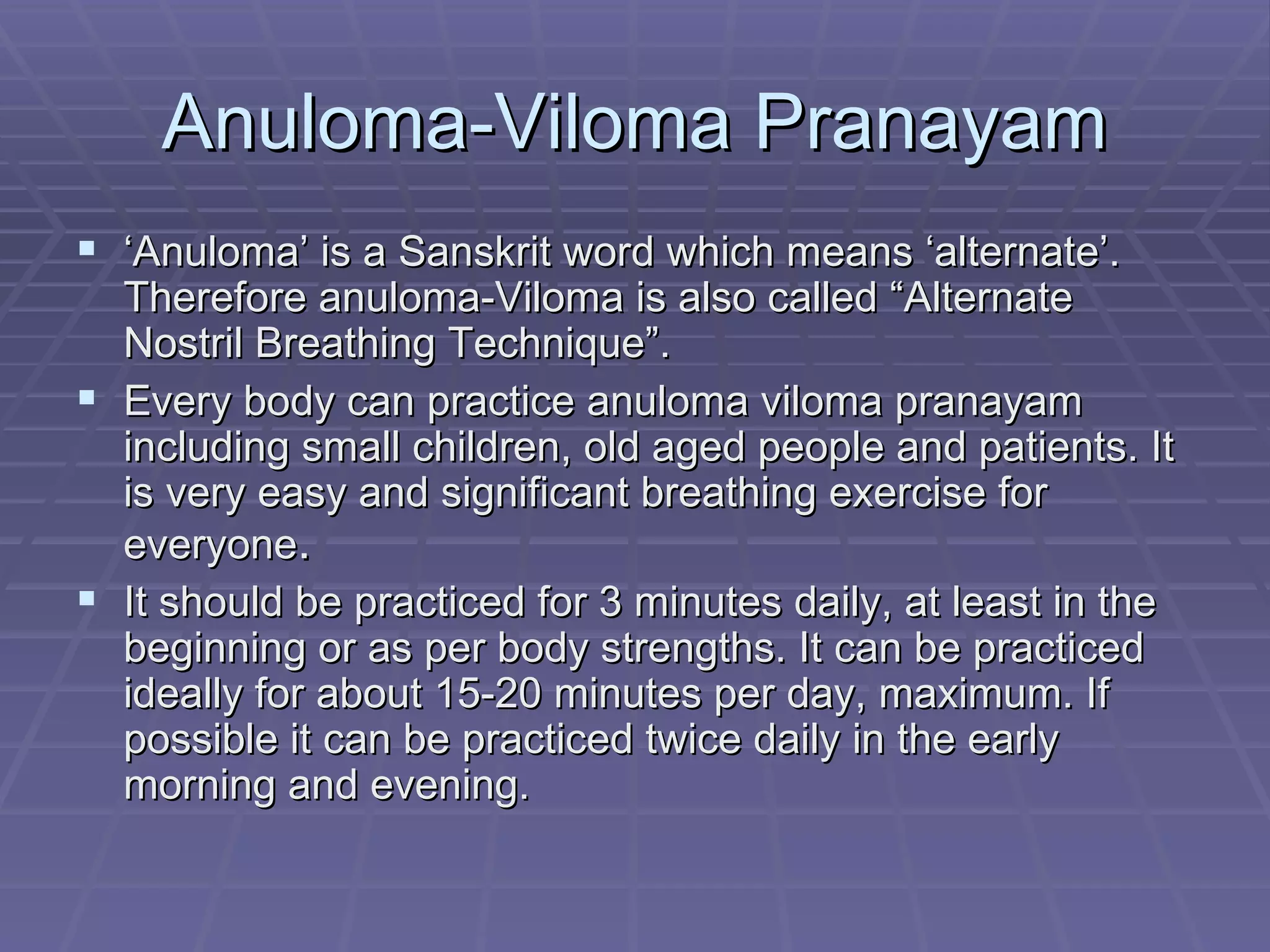 Anuloma viloma pranayam | PPT