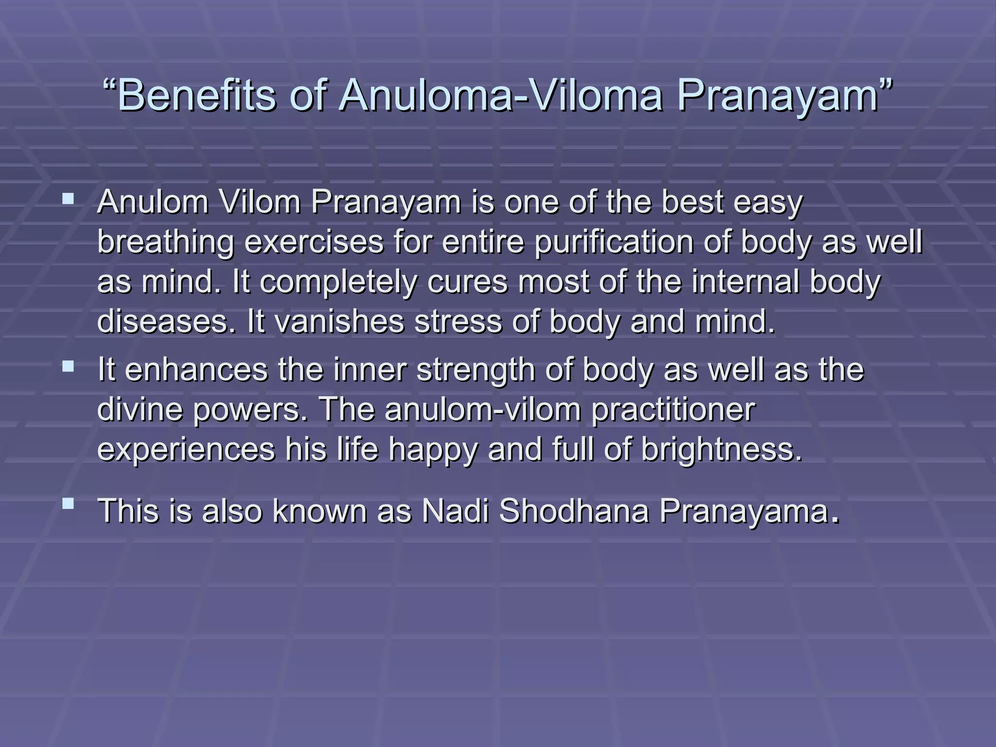 Anuloma viloma pranayam | PPT