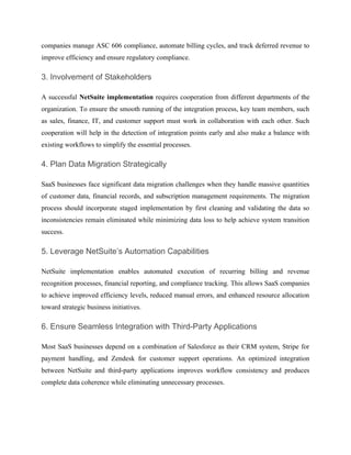 NetSuite for SaaS: Implementation Challenges & Best Practices | PDF
