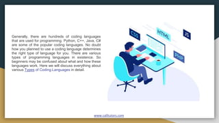 Types Of Coding Languages: A Complete Guide To Master Programming | PPTX