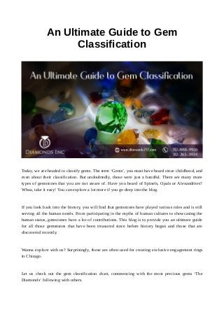 An ultimate guide to gem classification