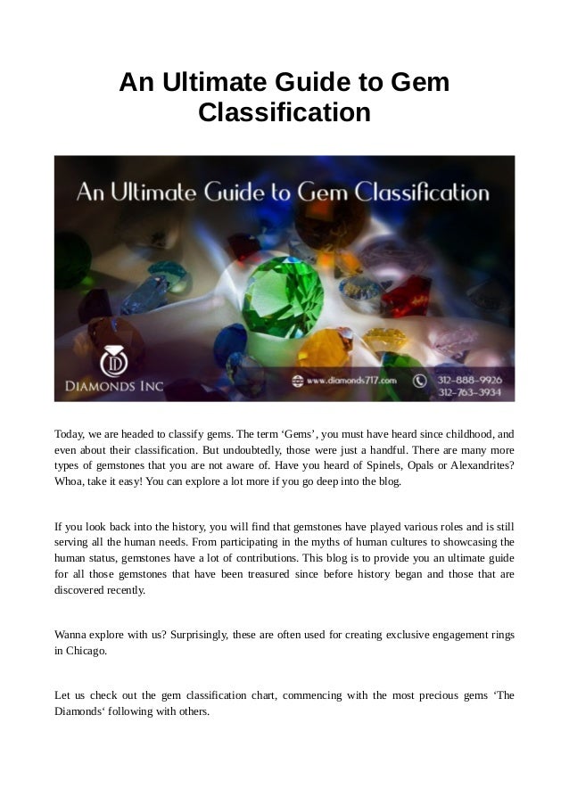 An ultimate guide to gem classification