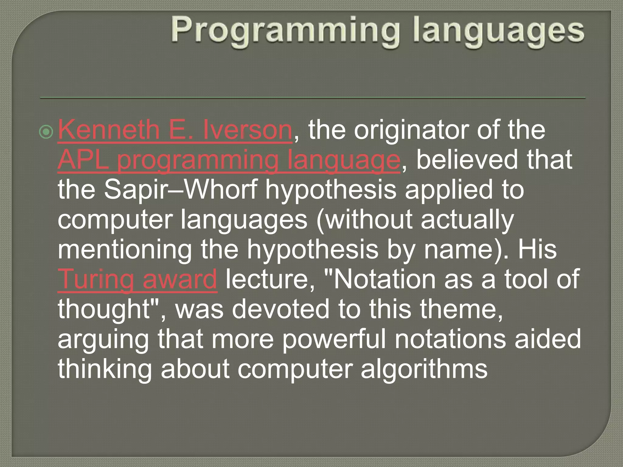 SAPIRWHORF HYPOTHEIS | PPTX