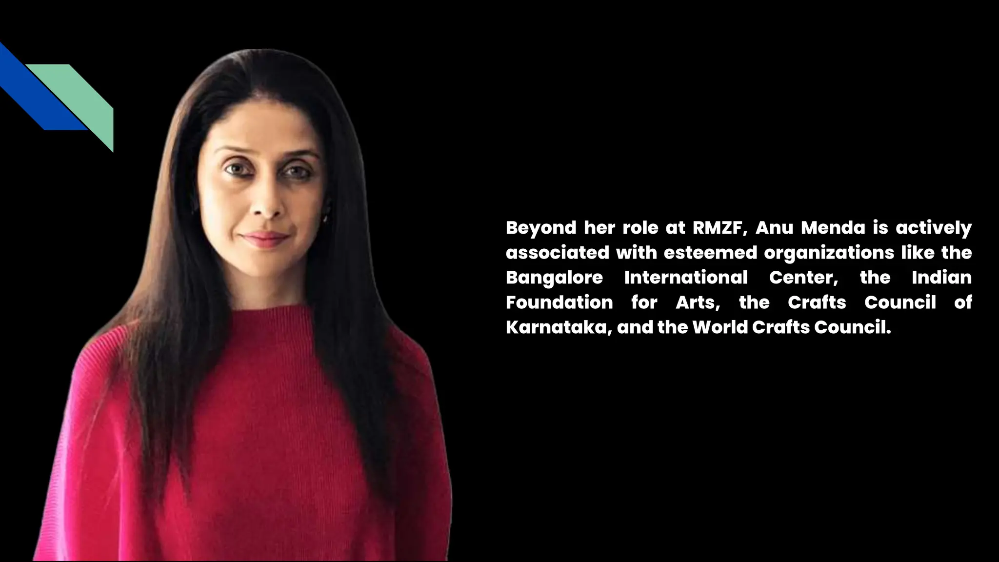 Anu Menda - Managing Trustee, RMZ Foundation | PPT