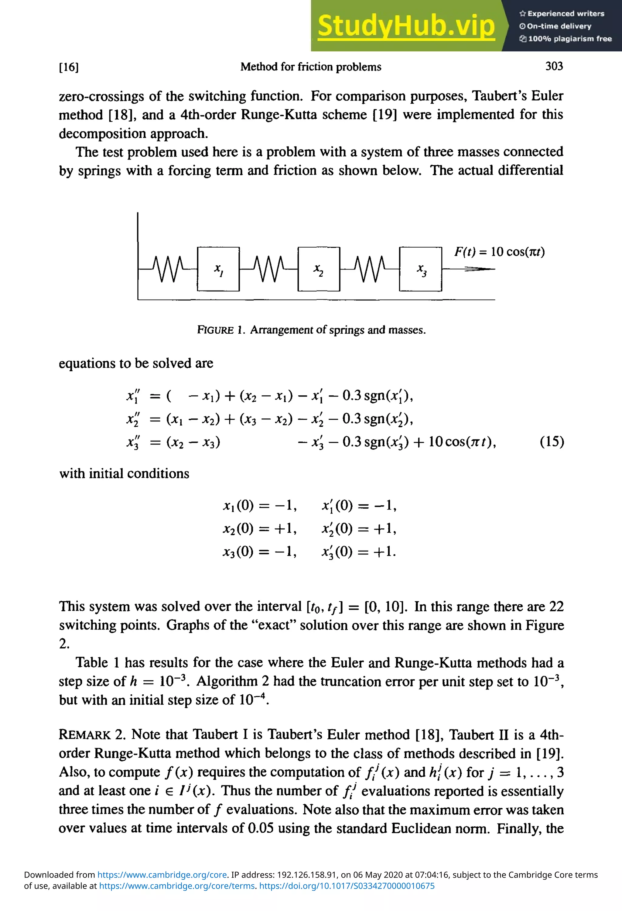A Numerical Method For Friction Problems With Multiple Contacts | PDF