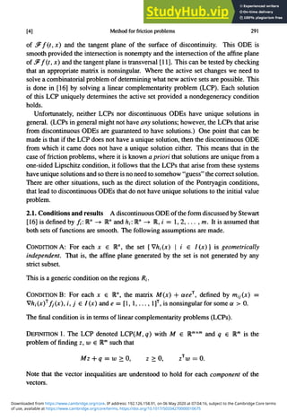 A Numerical Method For Friction Problems With Multiple Contacts | PDF