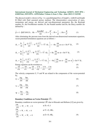 A numerical study of three dimensional darcy- forchheimer d-f- model in an | PDF
