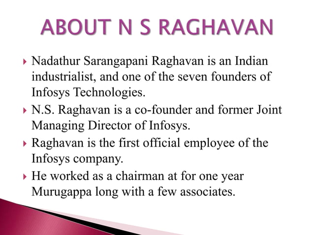 N S Raghavan | PPT