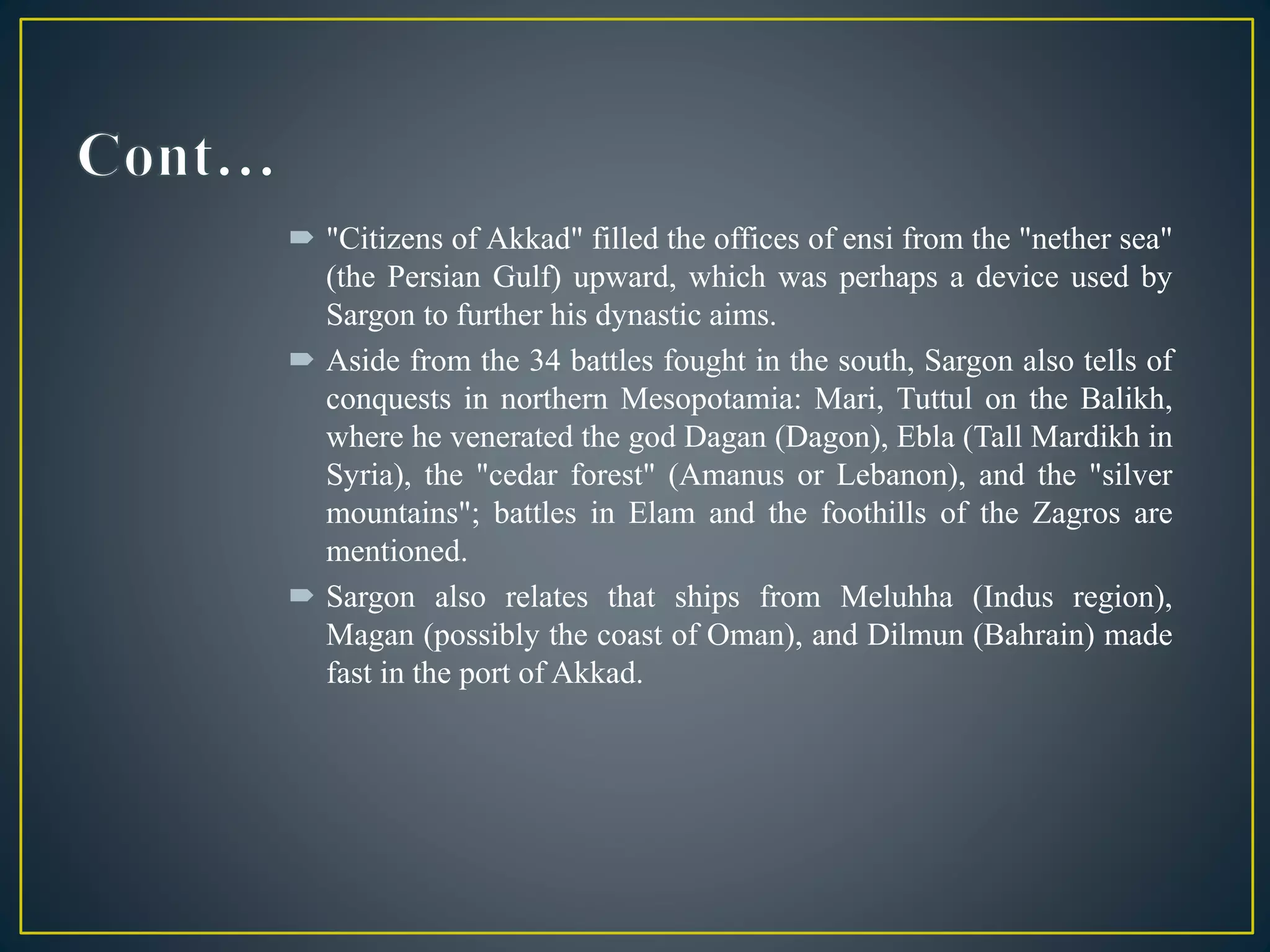 Political History of Akkadians | PPT