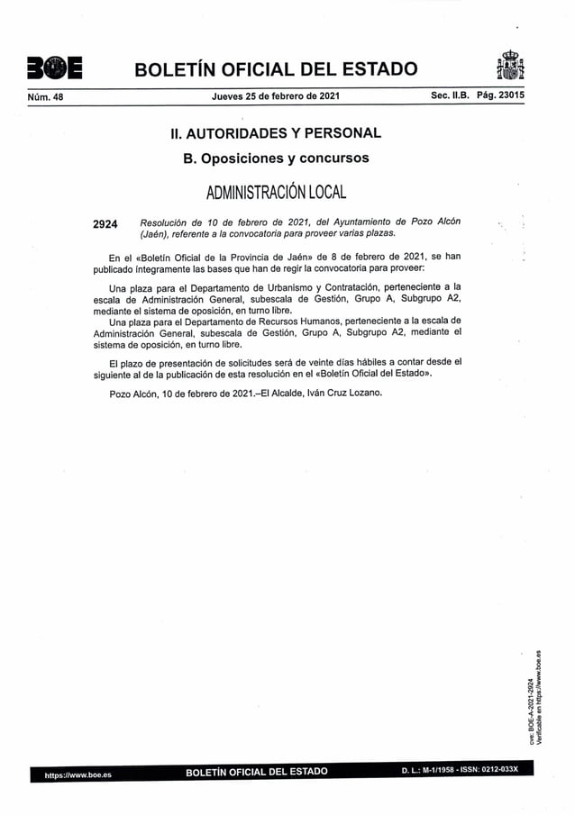 Anuncio BOE | PDF