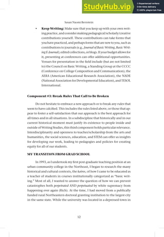 An Unconventional Education A Letter To Basic Writing Practicum ...