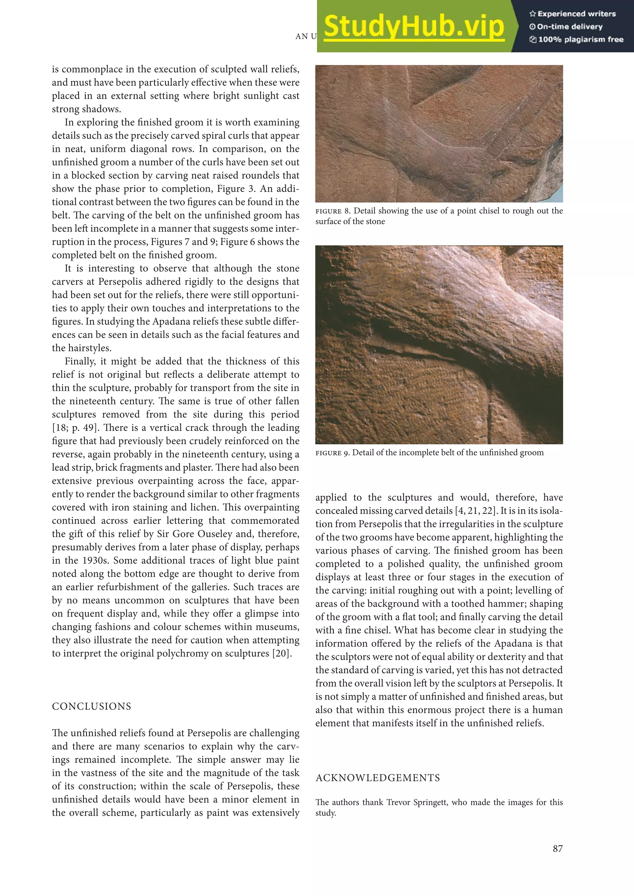 An Unfinished Achaemenid Sculpture From Persepolis | PDF