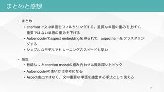 An unsupervised neural attention model for aspect extraction | PPT