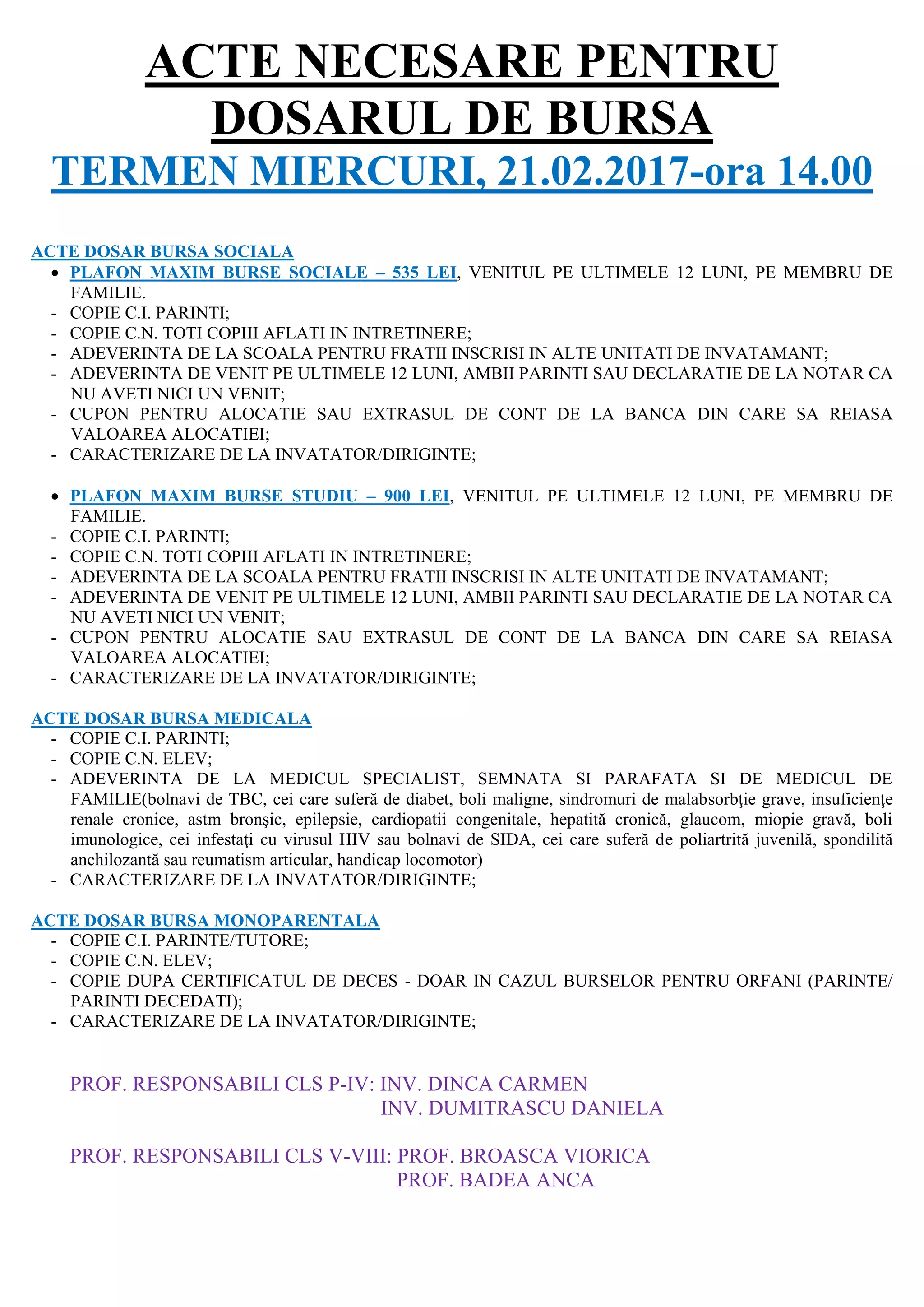 Anunt burse-sem-2 | PDF