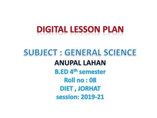 digital lesson plan for science | PPTX