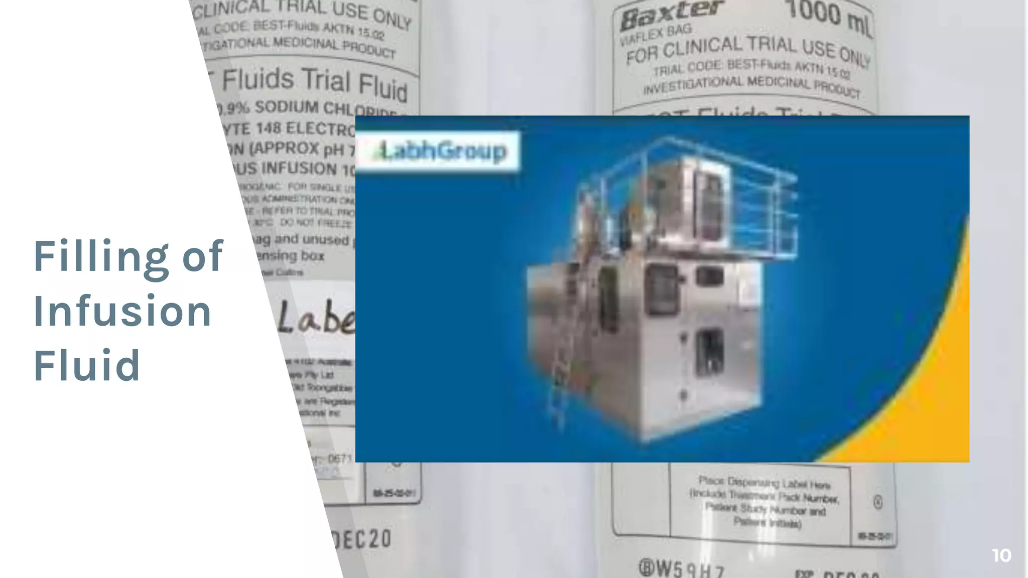 Filling of vials and infusion liquids | PPTX