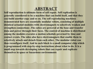 selfrelfecting robotos | PPT