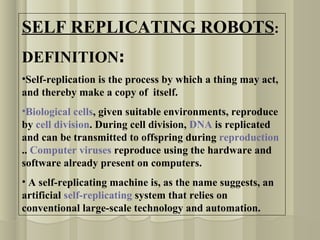selfrelfecting robotos | PPT