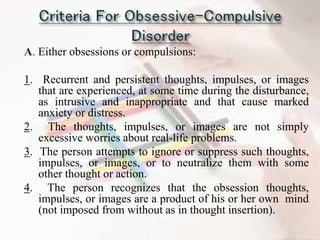Obsessive Compulsive Disorder | PPTX