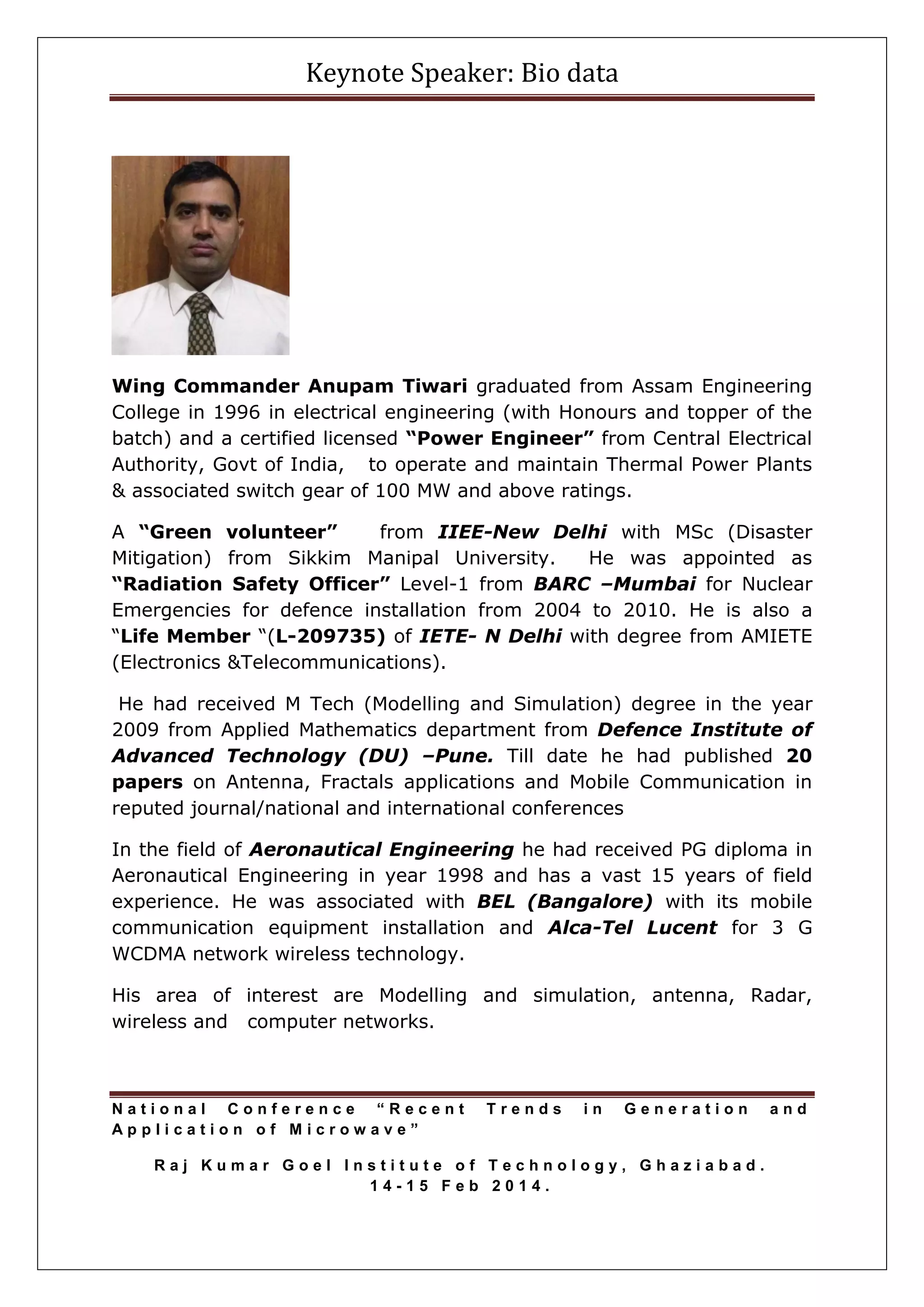 Wg Cdr Anupam Tiwari | PDF