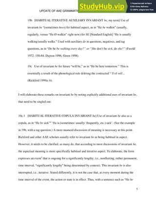 An Updated List Of African American English Grammatical Features Tense ...
