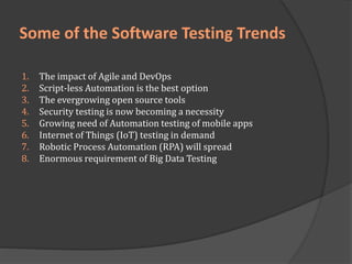 An update to software testing trends | PPT