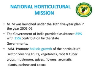 Recent agricultural programmes launched by government of India | PPTX