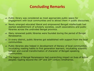 The Legacy of Bengal Renaissance in Public Library Development in India ...